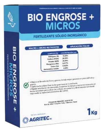 BIO ENGROSE + MICROS: Fertilizante Foliar Enriquecido: , Fertilizante ...
